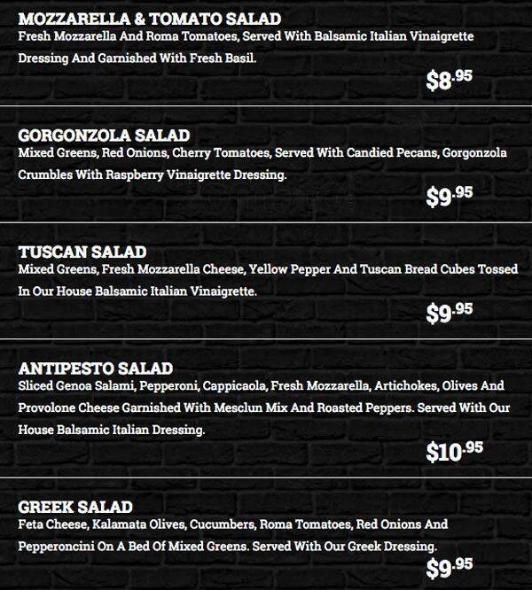Menu at Hawthorne's New York Pizza and Bar 7th Street, Charlotte, E 7th St