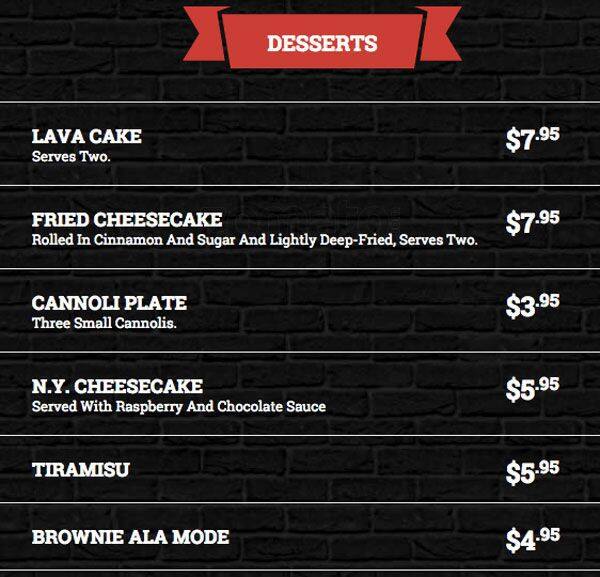 Menu at Hawthorne's New York Pizza and Bar 7th Street, Charlotte, E 7th St