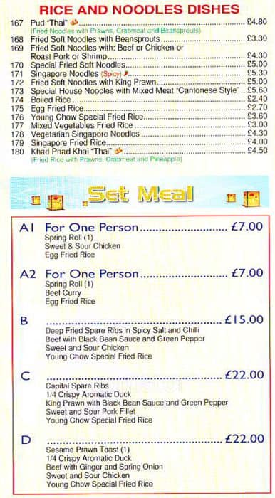 Menu at Yum Yum Eatery restaurant, Sunbury-on-Thames