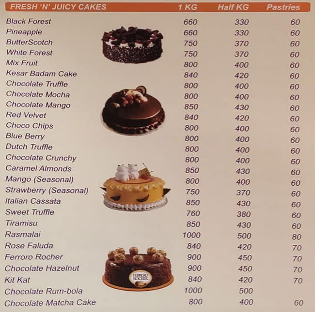 Menu of Bake And Bites, Ghatkopar East, Mumbai