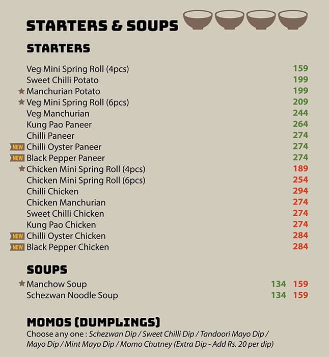 Menu at Chinese Wok - Ameerpet, Hyderabad, bearing No- 7