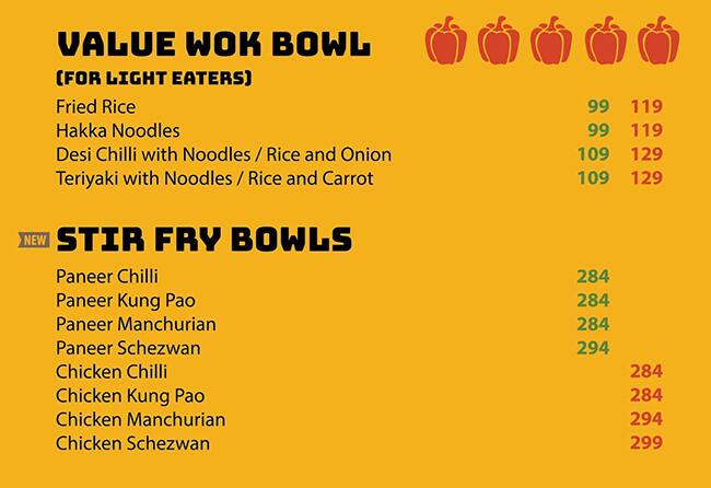 Menu at Chinese Wok - Ameerpet, Hyderabad, bearing No- 7