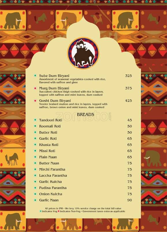 Menu at Indus Grill, New Delhi, M 44