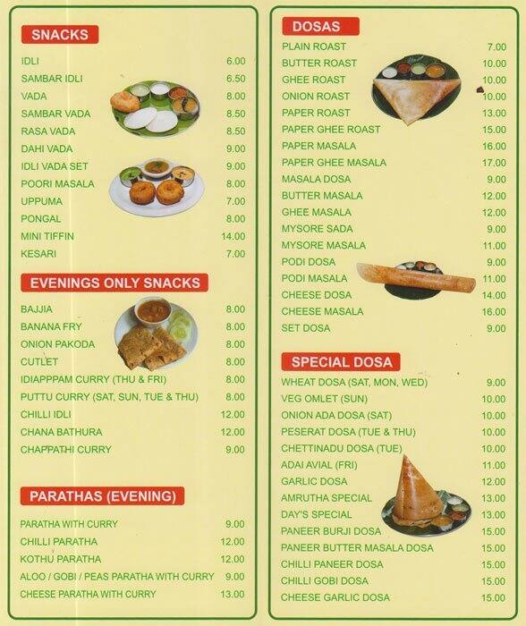 Amrutha Restaurant Menu, Menu for Amrutha Restaurant, Al Ghuwair ...