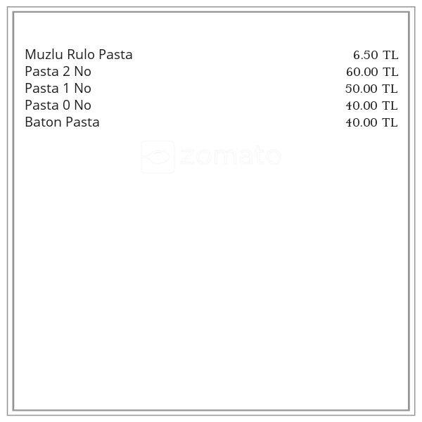 Menu at Aspendos, Istanbul