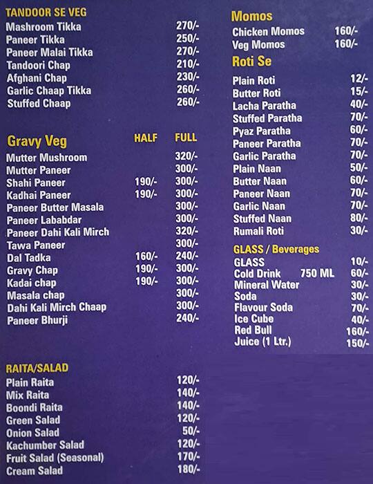 Menu of The Food Junction, Sector 31, Faridabad