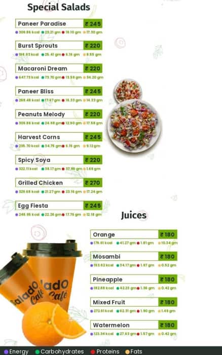 Menu of SaladO Cafe, Kalyan, Thane