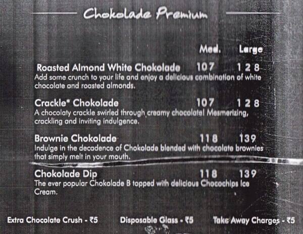 Menu at Hot Chocolates, Chennai, No.42