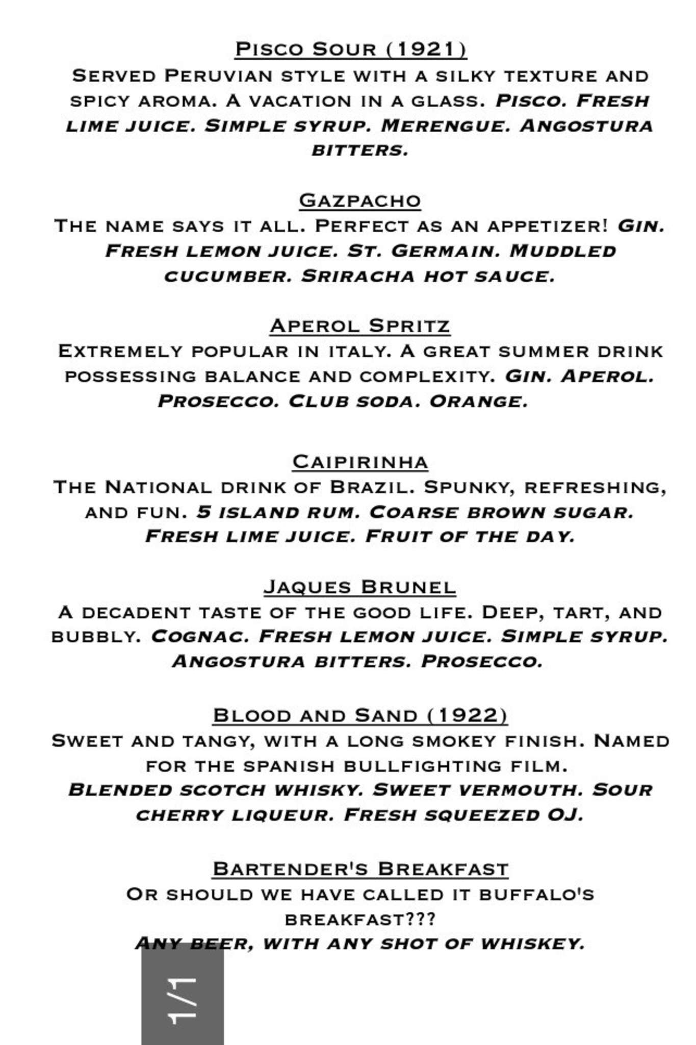 Menu at Vera Pizzeria, Buffalo, 220 Lexington Ave