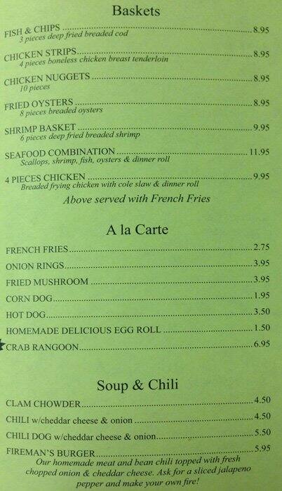 Menu at Burger Jim restaurant, Anchorage, 704 E 4th Ave