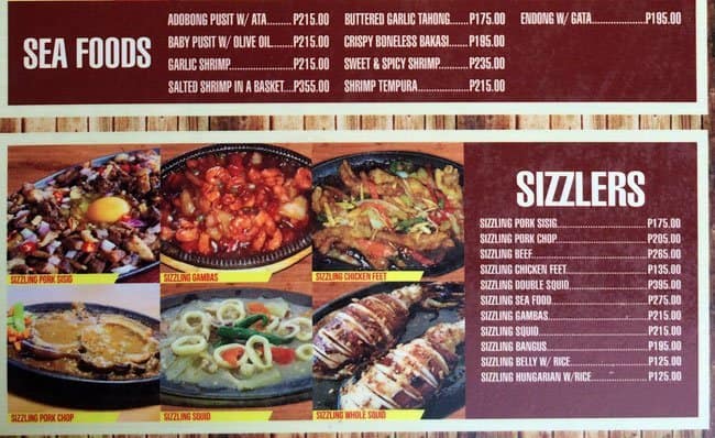 Menu at Mama Linda Inato BBQ and Seafood, Lapu-Lapu City, Pueblo Verde