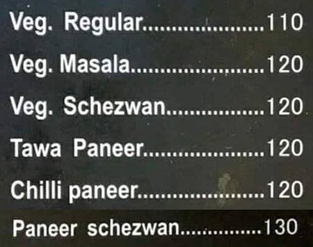 Menu of Perfect Food, Mira Road, Mumbai