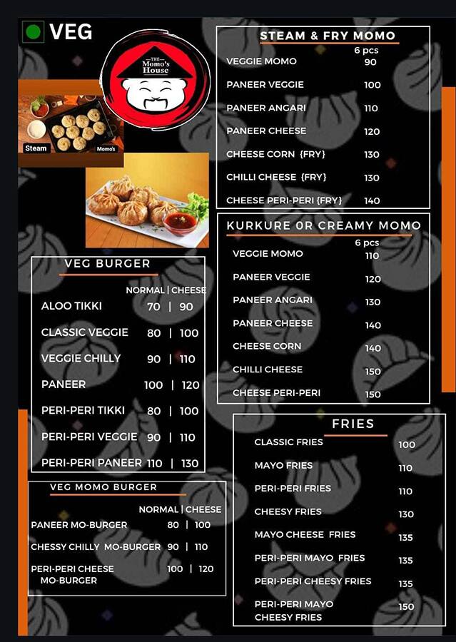 Menu of The MomosHouse, Naupada, Thane West, Thane