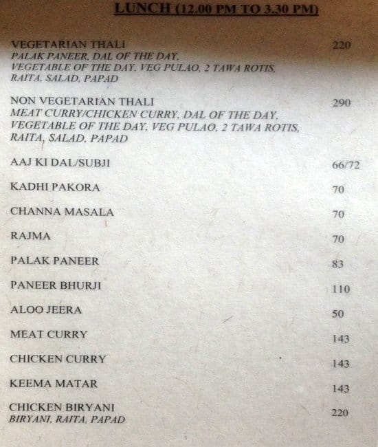 Triveni Terrace Cafe Menu, Menu for Triveni Terrace Cafe, Mandi House ...
