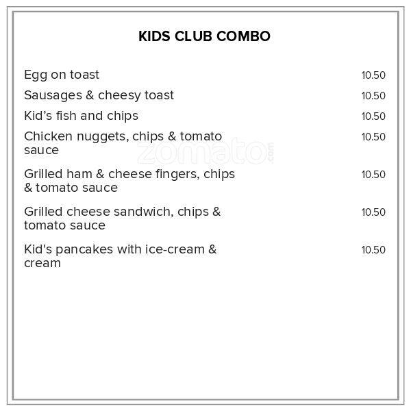 Menu at The Coffee Club, Tauranga, 10 Girven Road