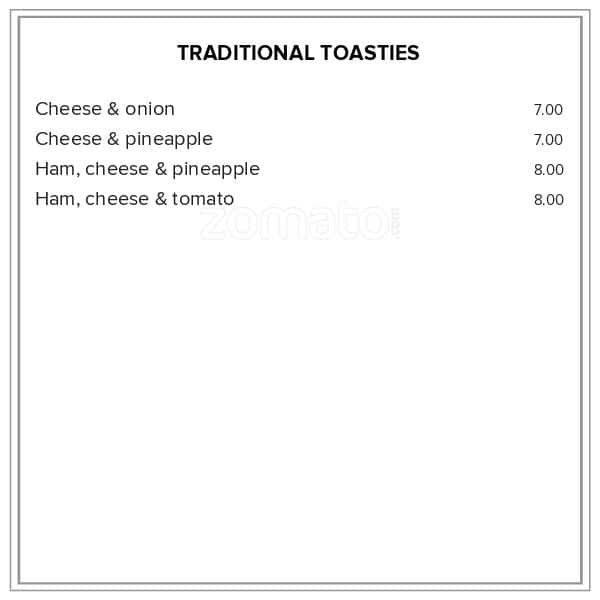 Menu at The Coffee Club, Tauranga, 10 Girven Road