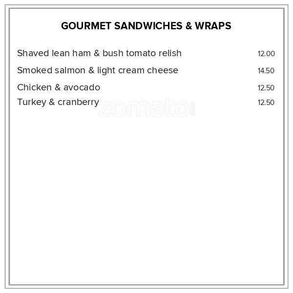 Menu at The Coffee Club, Tauranga, 10 Girven Road