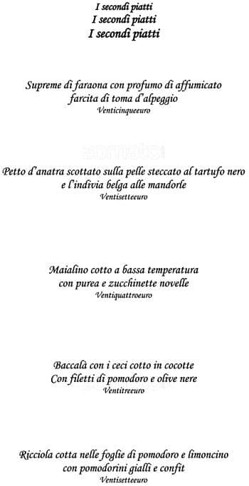 Menu da Enoteca Ferarra, Roma