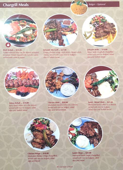 Menu at Sehzade Kebab And Bakehouse restaurant, Somerton