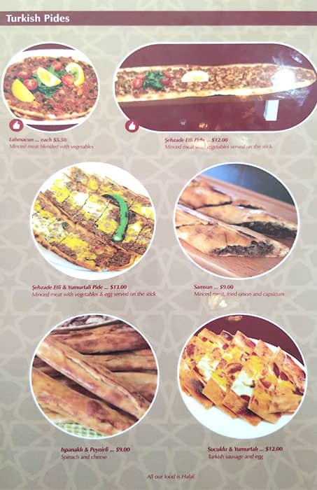 Menu at Sehzade Kebab And Bakehouse restaurant, Somerton