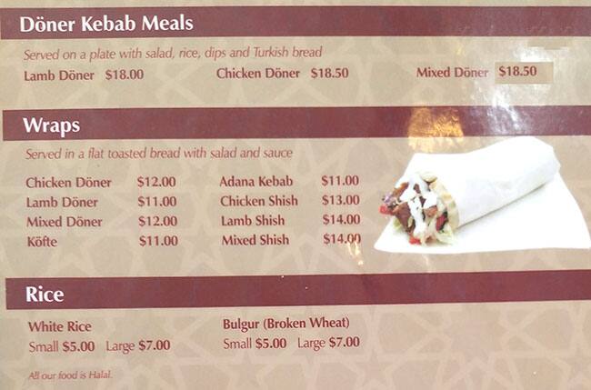 Menu at Sehzade Kebab And Bakehouse restaurant, Somerton