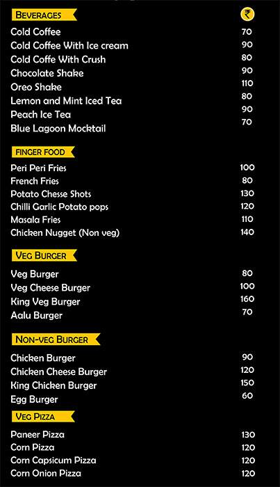 Menu of B's Kitchen, Wakad, Pune