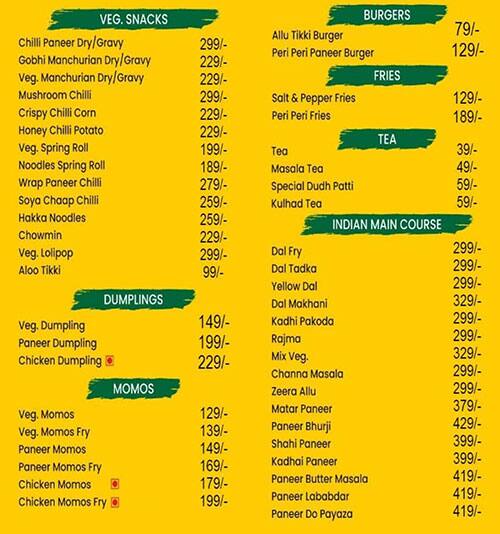 Menu of Lavi Foods, VIP Road, Zirakpur