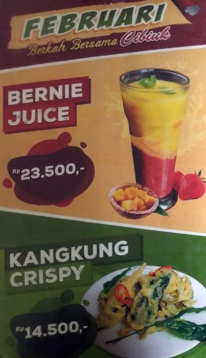 Menu at Cibiuk Restaurant, Bekasi Regency
