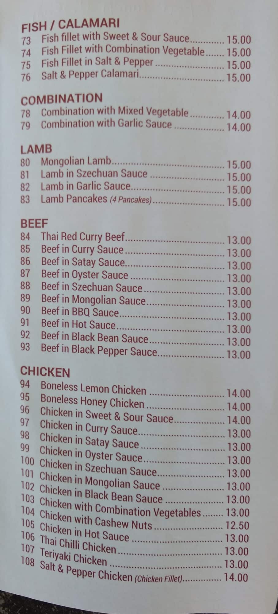 Menu at Cam's Best and Less restaurant, Earlwood