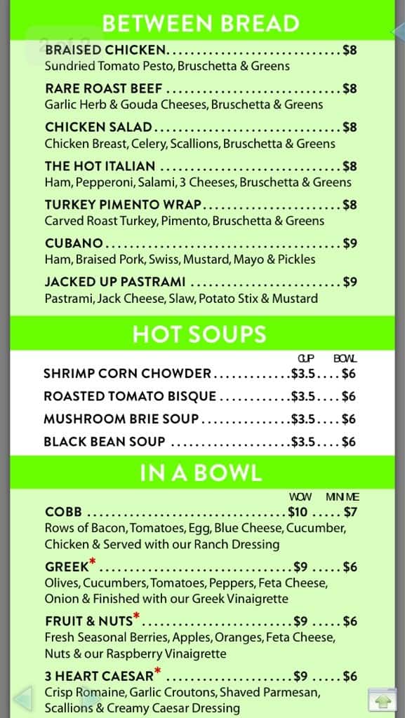 Menu at saucy kitchen cafe, Jacksonville, Gate Pkwy