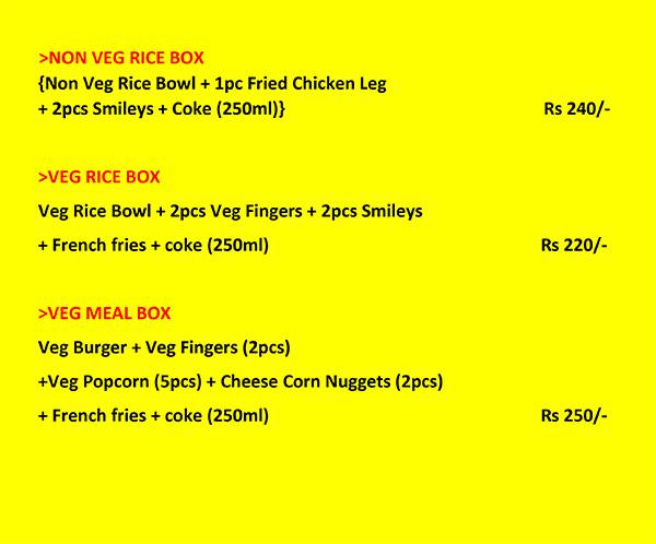 Menu at Wow Chicken, Kolkata, 43 B