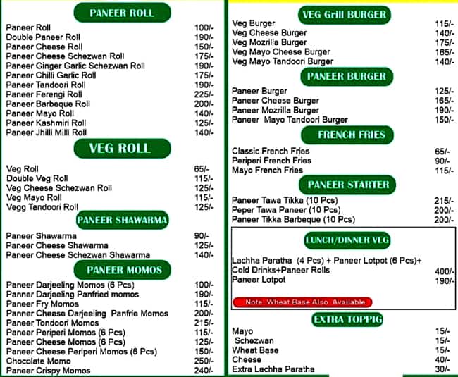 Menu of Roti Boti, Ulwe, Navi Mumbai