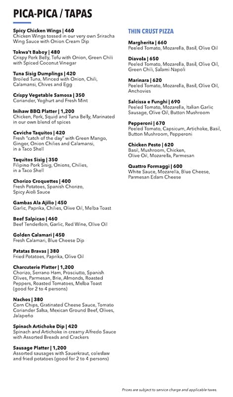 Menu at Straight Up Bar Seda Residences Makati, Makati