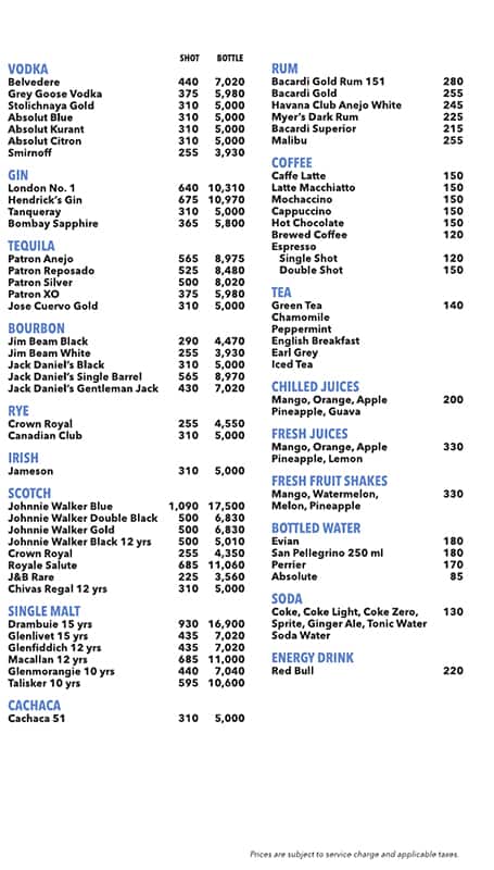 Menu at Straight Up Bar Seda Residences Makati, Makati