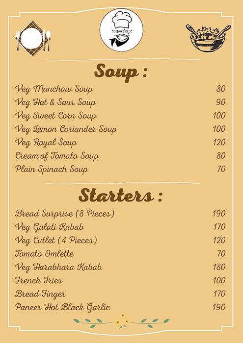Menu of Tanna's Food Hub, Kalyan, Thane