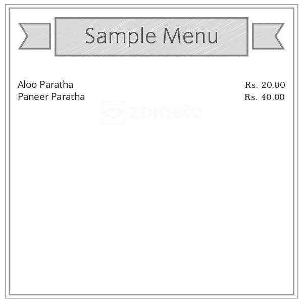 Menu of Paratha Kitchen, Mahakali, Mumbai