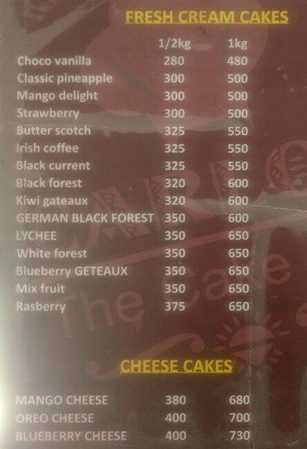 Carlos Cake Cafe Menu, Menu for Carlos Cake Cafe, Sarjapur Road ...
