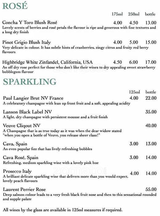 Menu at The HG Wells pub & bar, Worcester Park