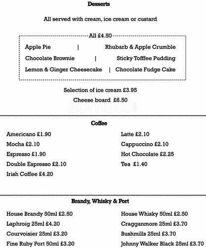 Menu at The HG Wells pub & bar, Worcester Park