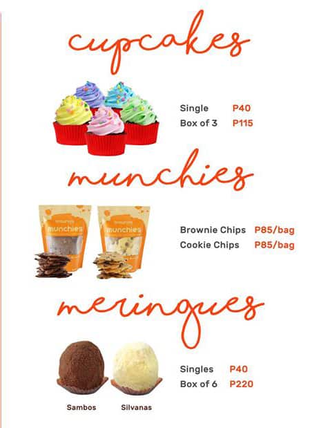 Menu at Brownies Unlimited desserts, Quezon City, Ali Mall