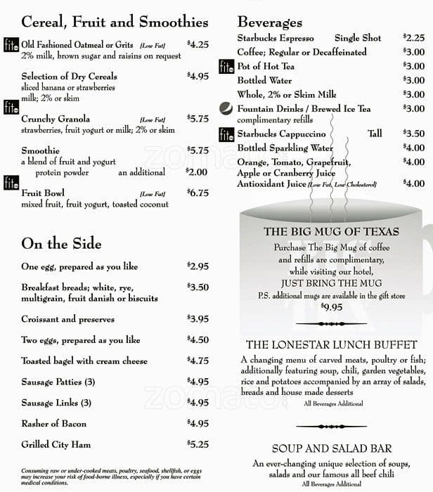 Menu at The Republic Grill, Houston