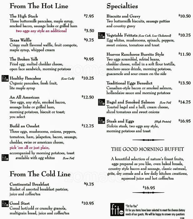 Menu at The Republic Grill, Houston