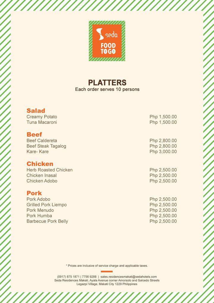 Menu at Misto All-Day Dining restaurant, Makati