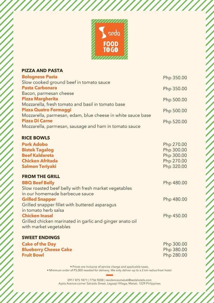 Menu at Misto All-Day Dining restaurant, Makati