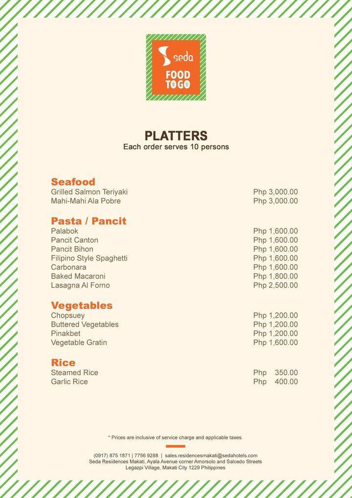 Menu at Misto All-Day Dining restaurant, Makati