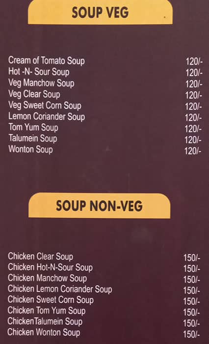 Menu of Dastarkhwan, Mankapur, Nagpur