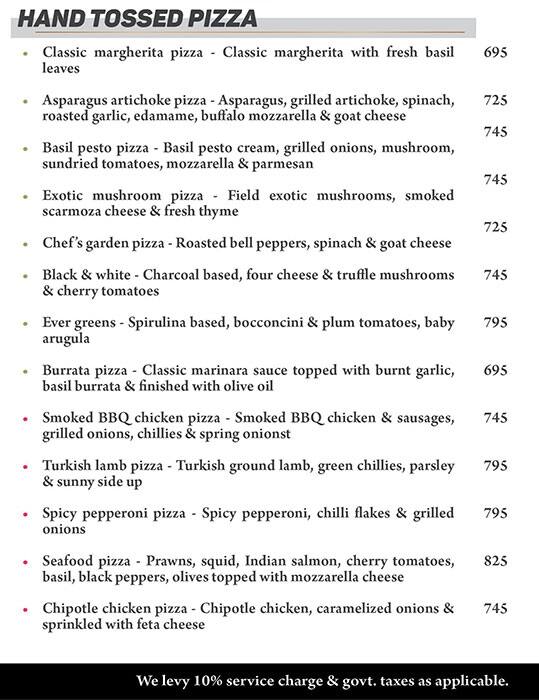 Menu at The Game Palacio, Mumbai