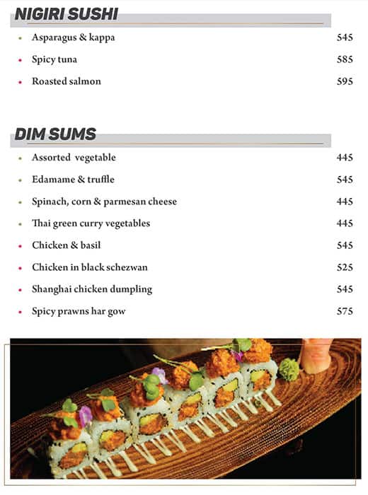 Menu at The Game Palacio, Mumbai