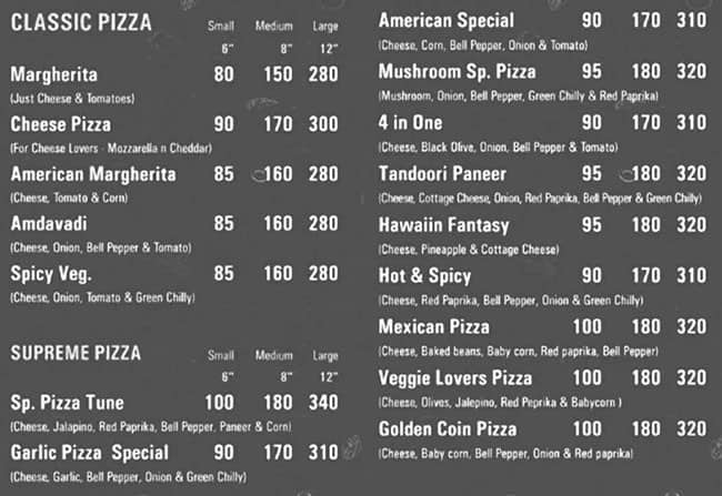 Menu of AD's Pizza Mania, Bhayandar, Mumbai