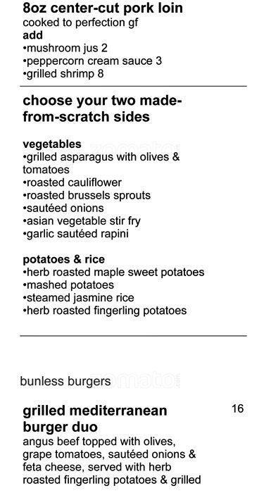 Menu at Glow Fresh & Wine Bar, Toronto